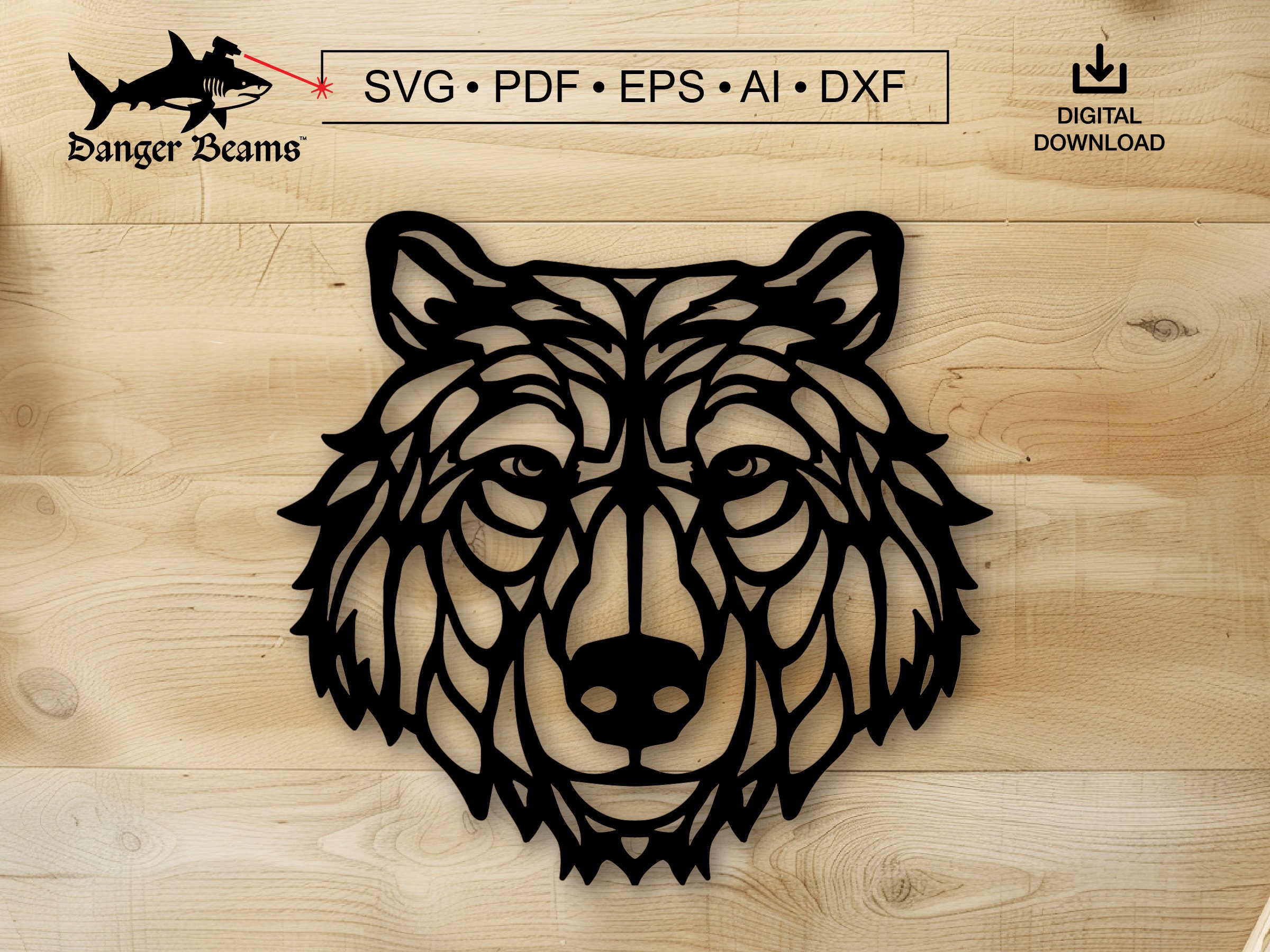 Animal Heads Bundle 1 Cut Paper File - Digital Download (ai, PDF, DXF ...