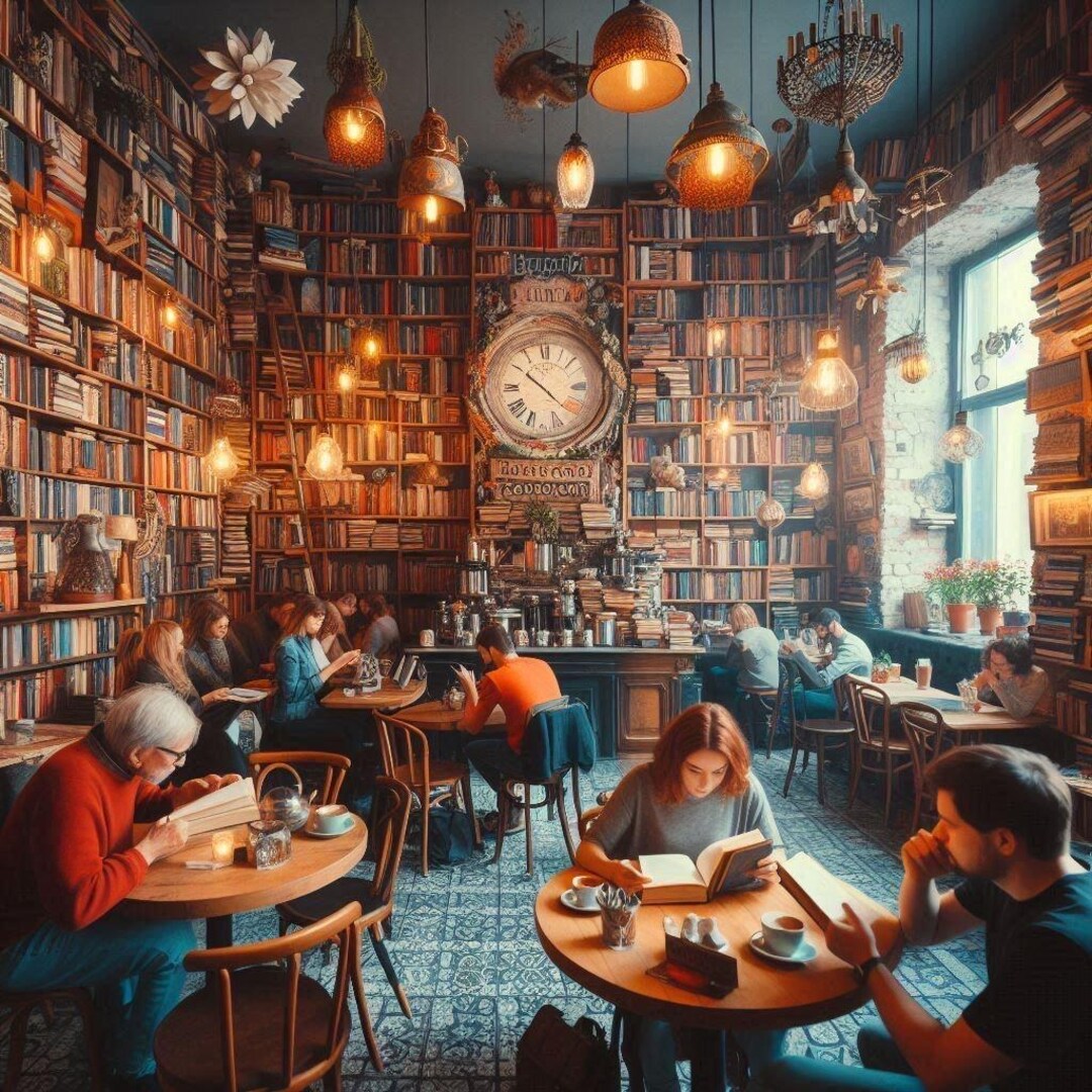 COFFEE CAFE, PNG File, Digital Download, Coffee Lover, Book Lover ...