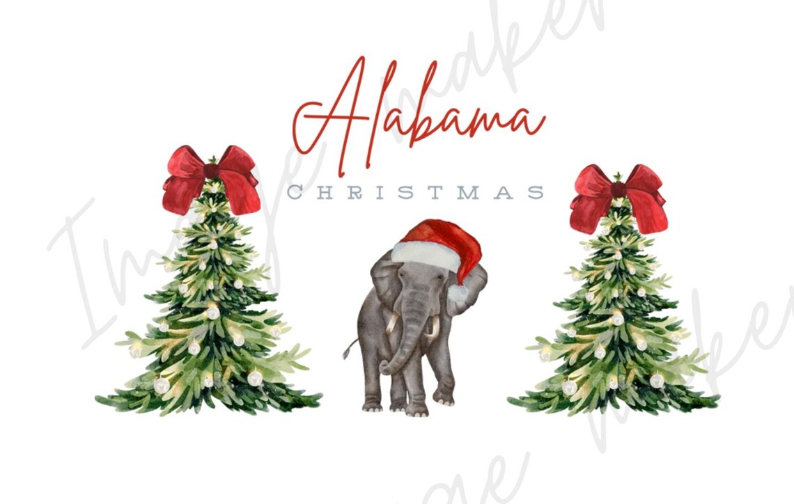 Alabama Christmas Roll Tide Crimson Tide Holiday Gameday PNG File ...