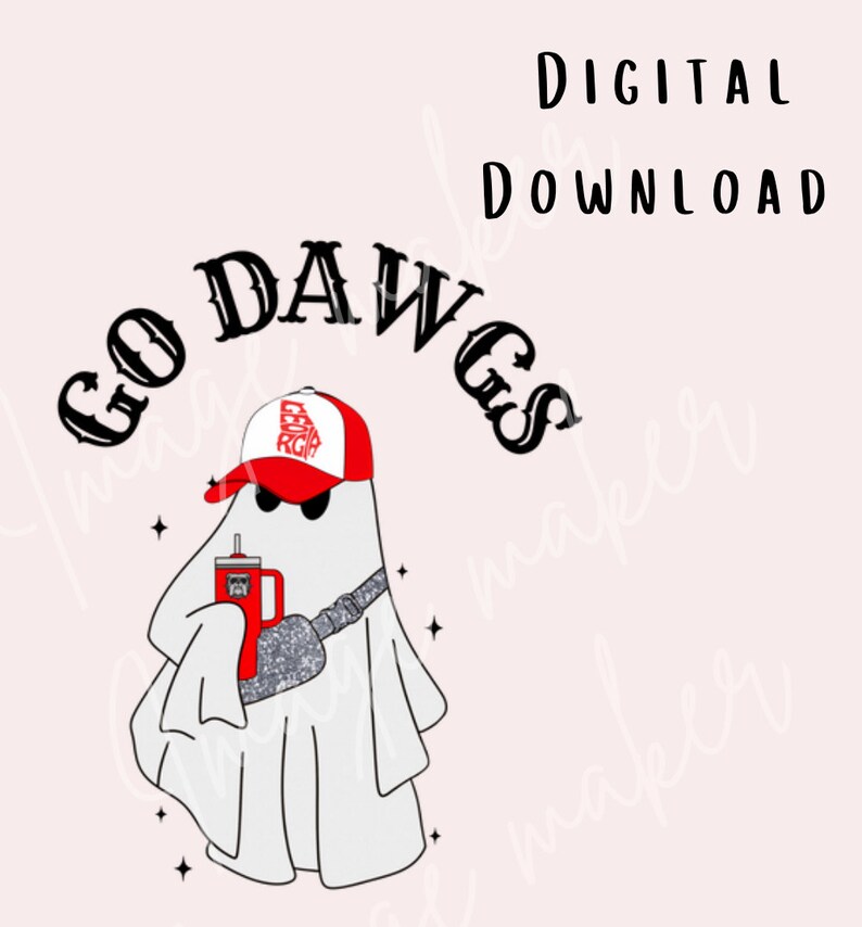 Georgia Go Dawgs Retro Ghost PNG Bundle File for Gameday College ...