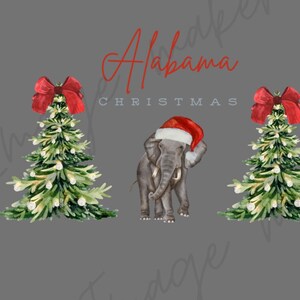Alabama Christmas Roll Tide Crimson Tide Holiday Gameday PNG File ...