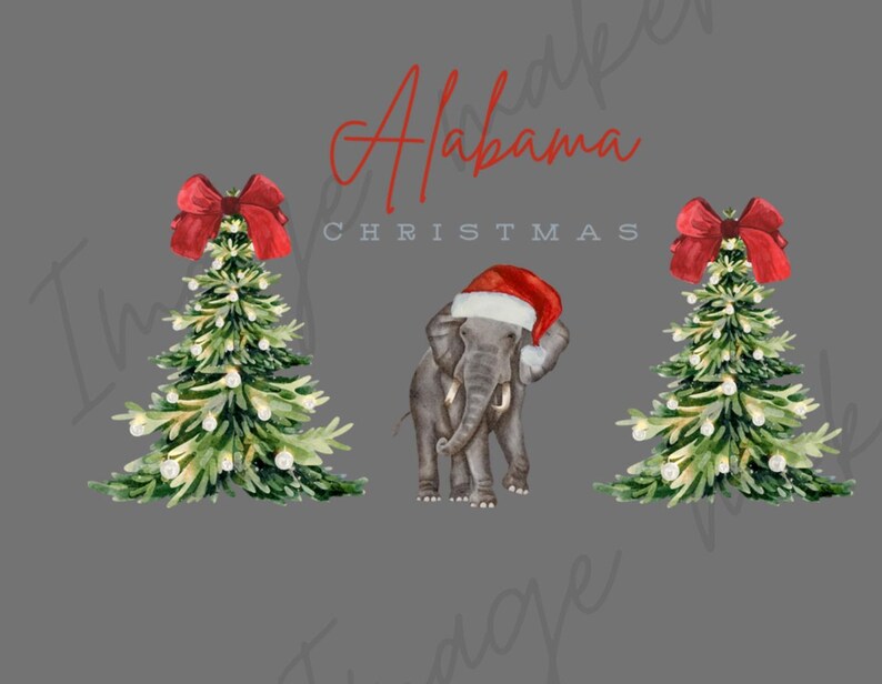 Alabama Christmas Roll Tide Crimson Tide Holiday Gameday PNG File ...