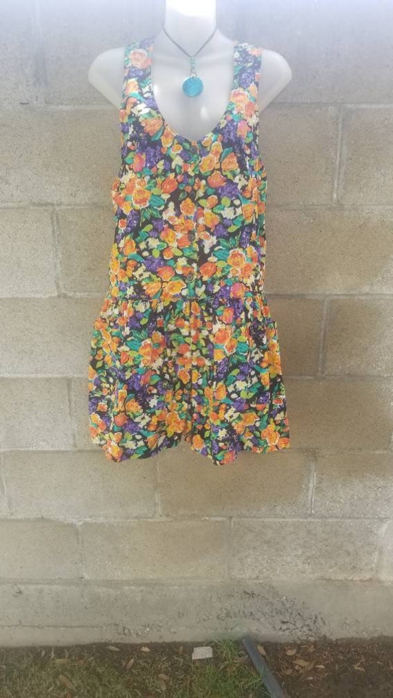 90s bold floral print - Gem