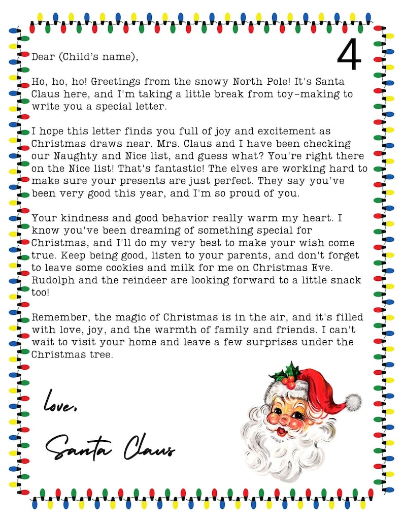 Personalized Letters From Santa to Your Children the Perfect Solution ...