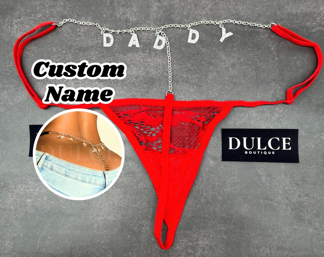 Custom Name Thong, Personalised Name Thong, Name Thong - Etsy