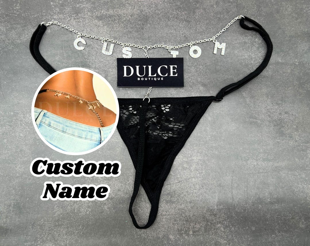 Name Thong, Personalised Name Thong, Custom Name Thong - Etsy