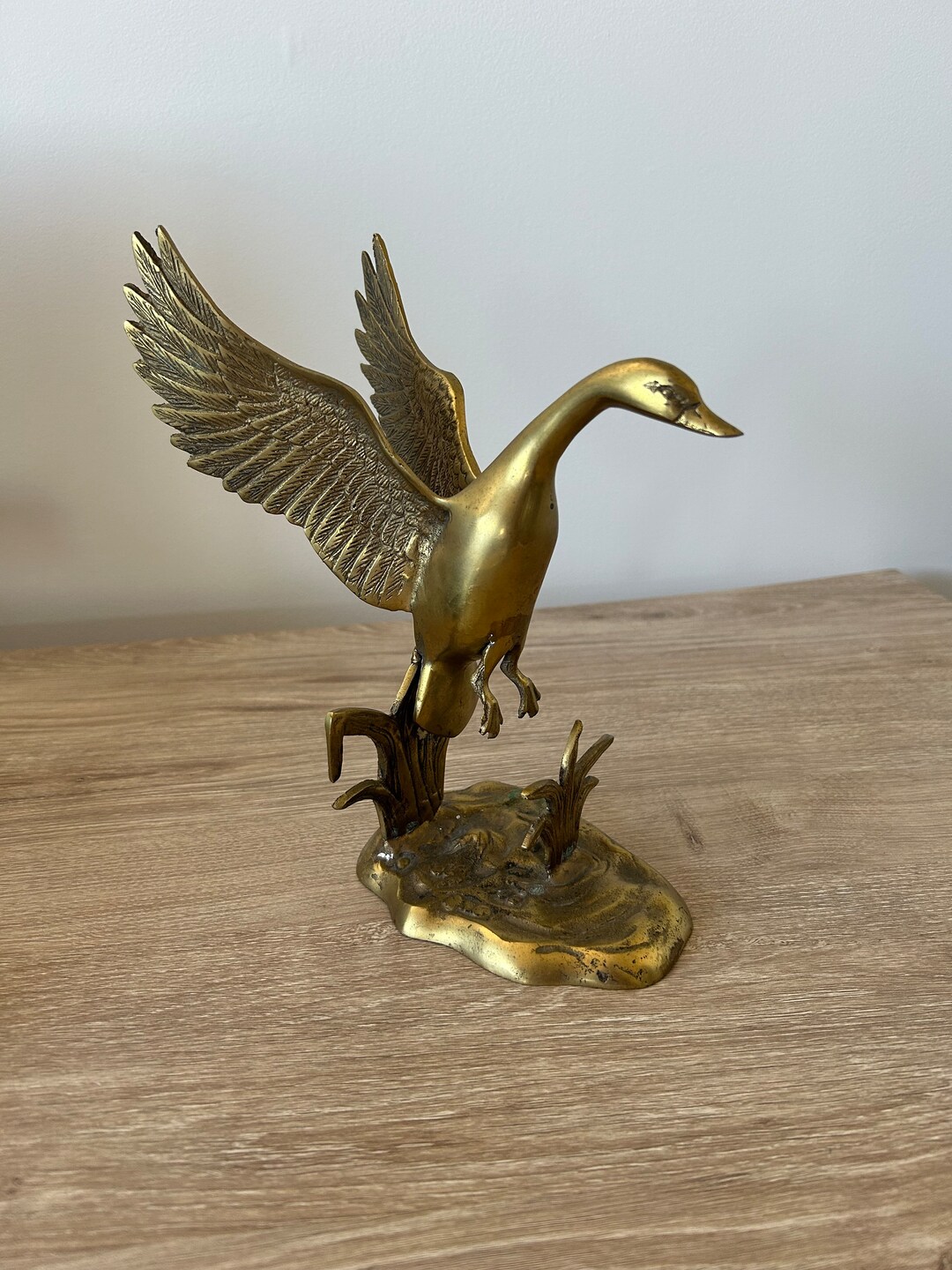 Large Flying Brass Duck Brass Sculpture - Etsy