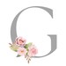 Letter G | Gray Monogram Wall Art, Initial Print Floral Bouquet, Pink ...