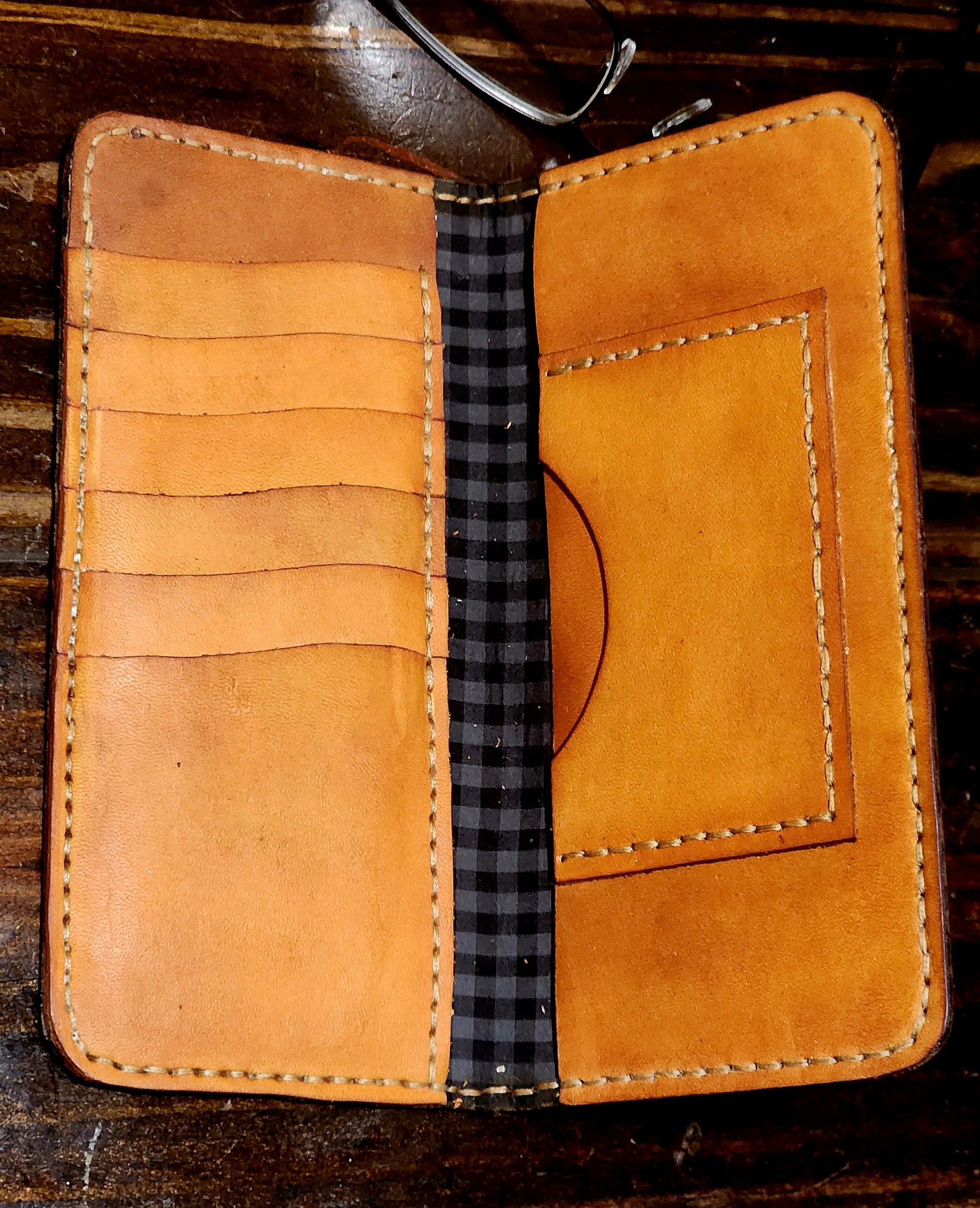 Handmade Men's Leather Long Wallet - Etsy