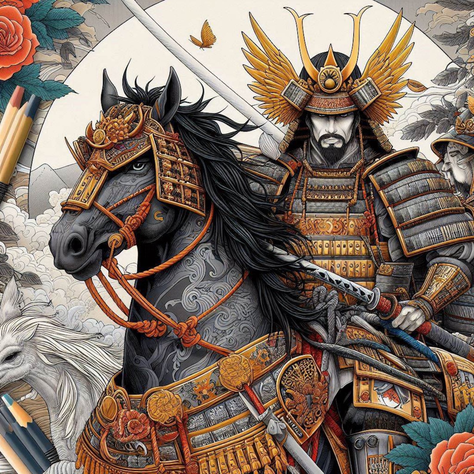 Way of the Samurai Color the World of the Shogun Samurai Legends 100 ...