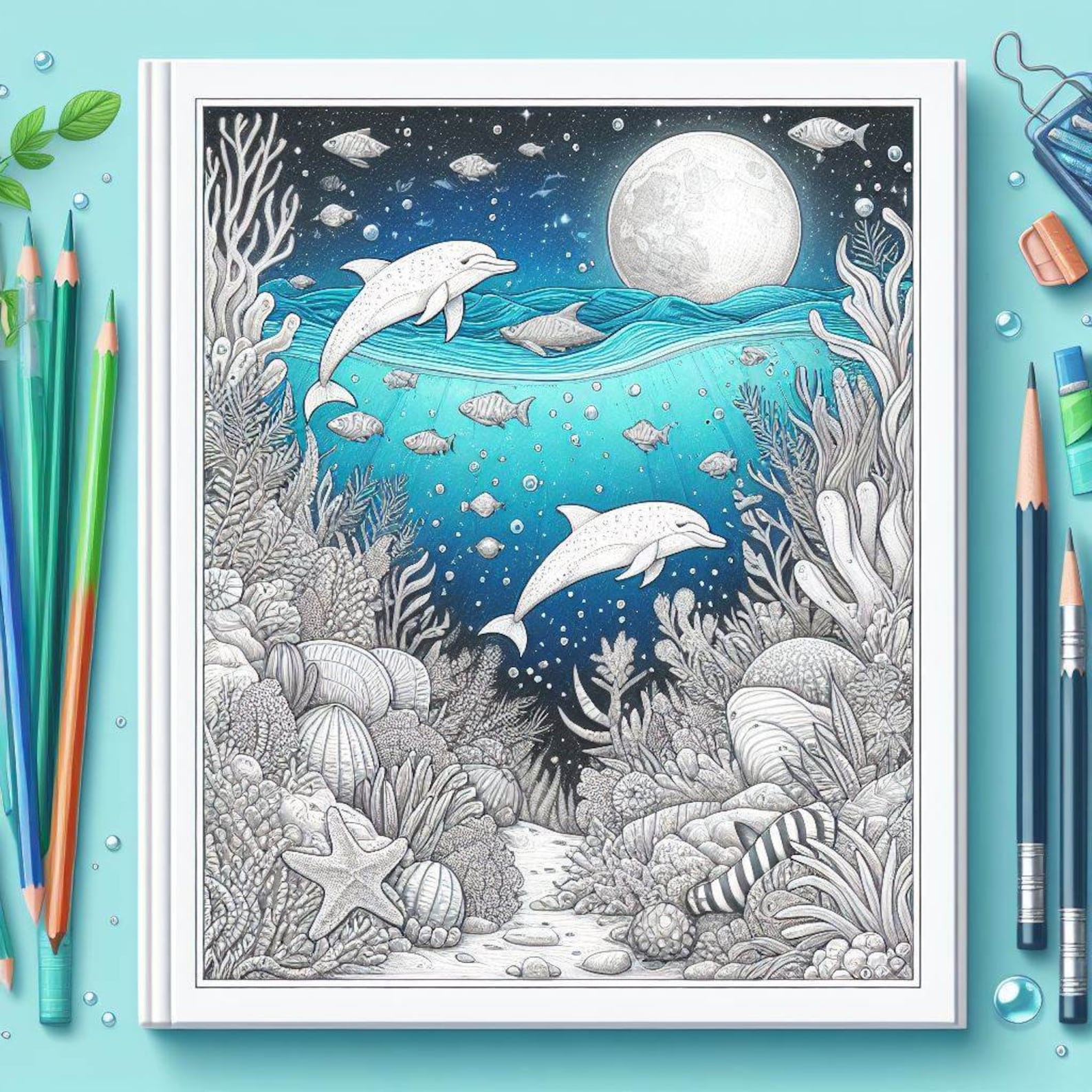 Coloring Book "underwater World" Life Under Water Coloring Book "diving ...