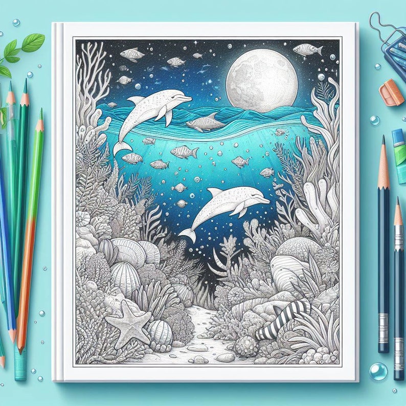 Coloring Book "underwater World" Life Under Water Coloring Book "diving ...