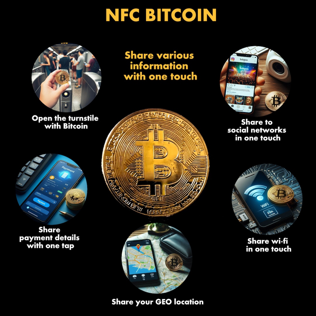 NFC Coin Bitcoin | Digital Access | NFC Bitcoin Future Tech | NFC Coin One-touch Solution - Etsy