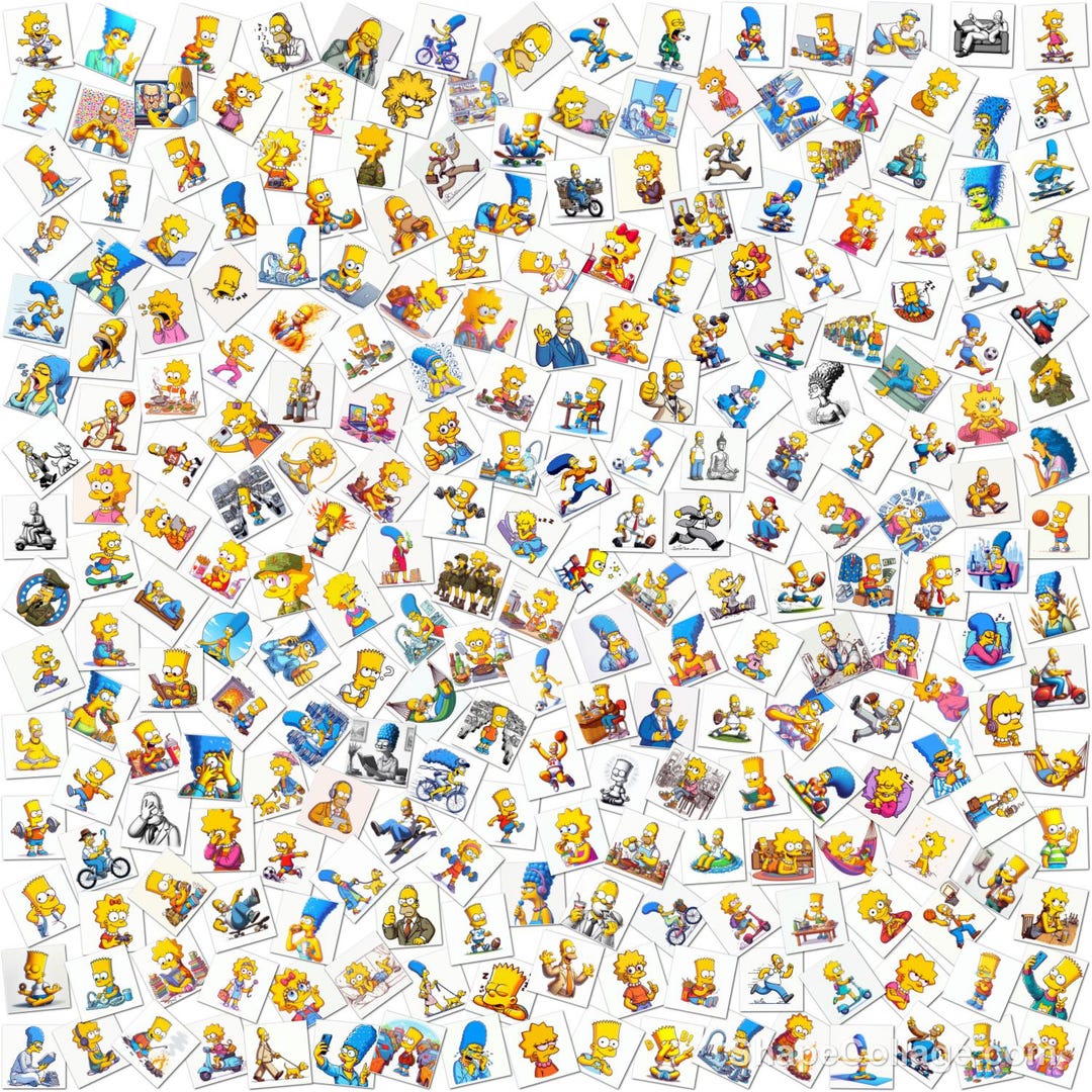 2000+ Simpsons PNG Bundle | Funny Printable Clipart for T-shirts, Mugs ...