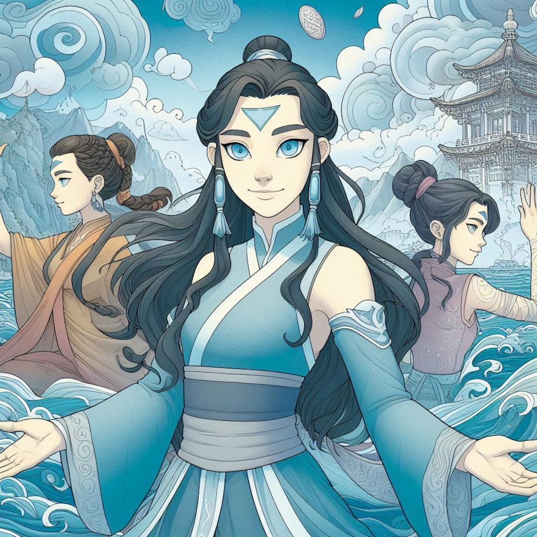 Secrets of Water Katara Coloring Page. Magical Worlds of Katara 100 ...