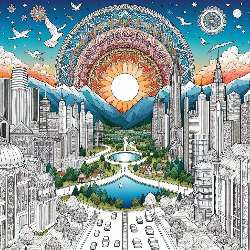 Coloring Book cities of the World 300pcs, Printable Coloring Books ...