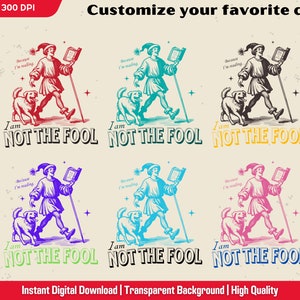 I'm Not the Fool Svg Png Files, the Fool Tarot's Reading a Book With ...