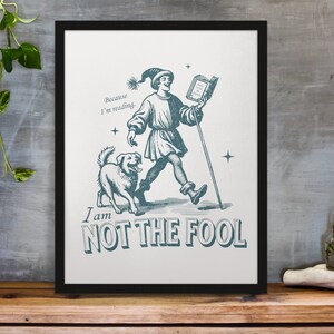 I'm Not the Fool Svg Png Files, the Fool Tarot's Reading a Book With ...