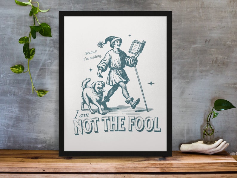 I'm Not the Fool Svg Png Files, the Fool Tarot's Reading a Book With ...