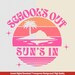 Retro School's Out Sun's in Svg Png, Teachers & Students Summer ...