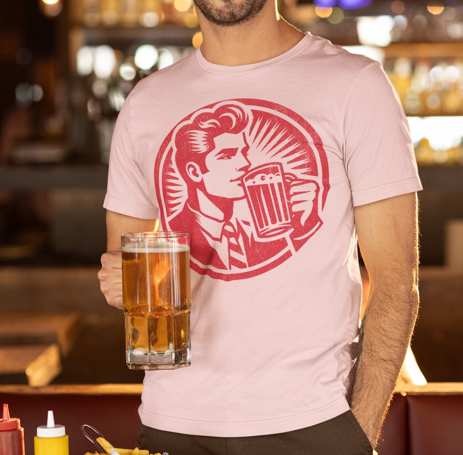 4 Vintage Men Enjoying Beer Svg Png Cilpart, 50s Men Beer Lover ...