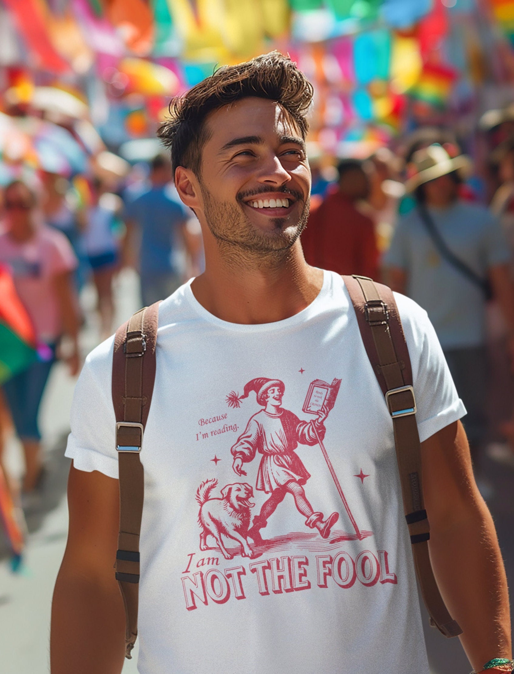 I'm Not the Fool Svg Png Files, the Fool Tarot's Reading a Book With ...