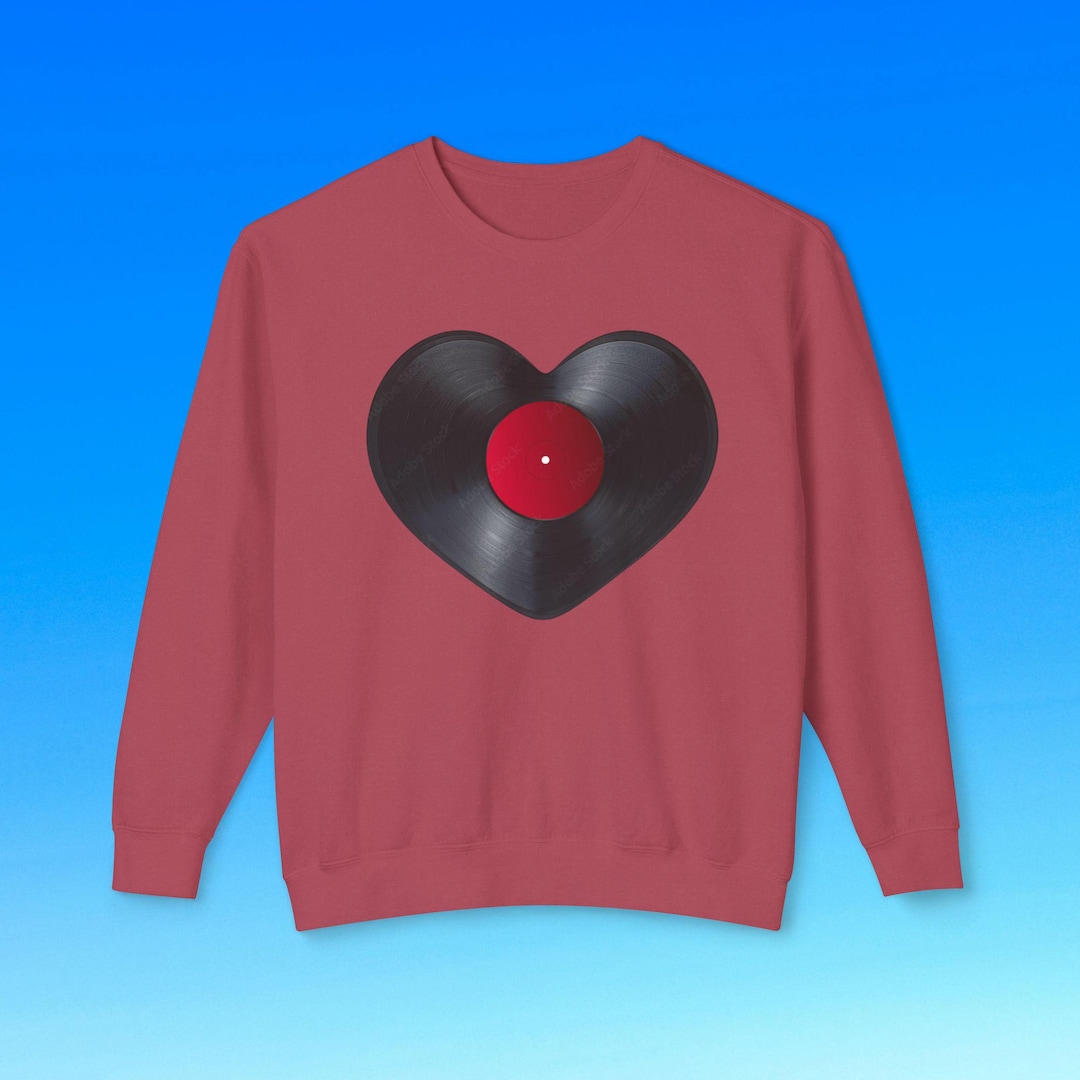 Record Sweatshirt-retro Vinyl Inspired Pullover-unisex Lightweight ...