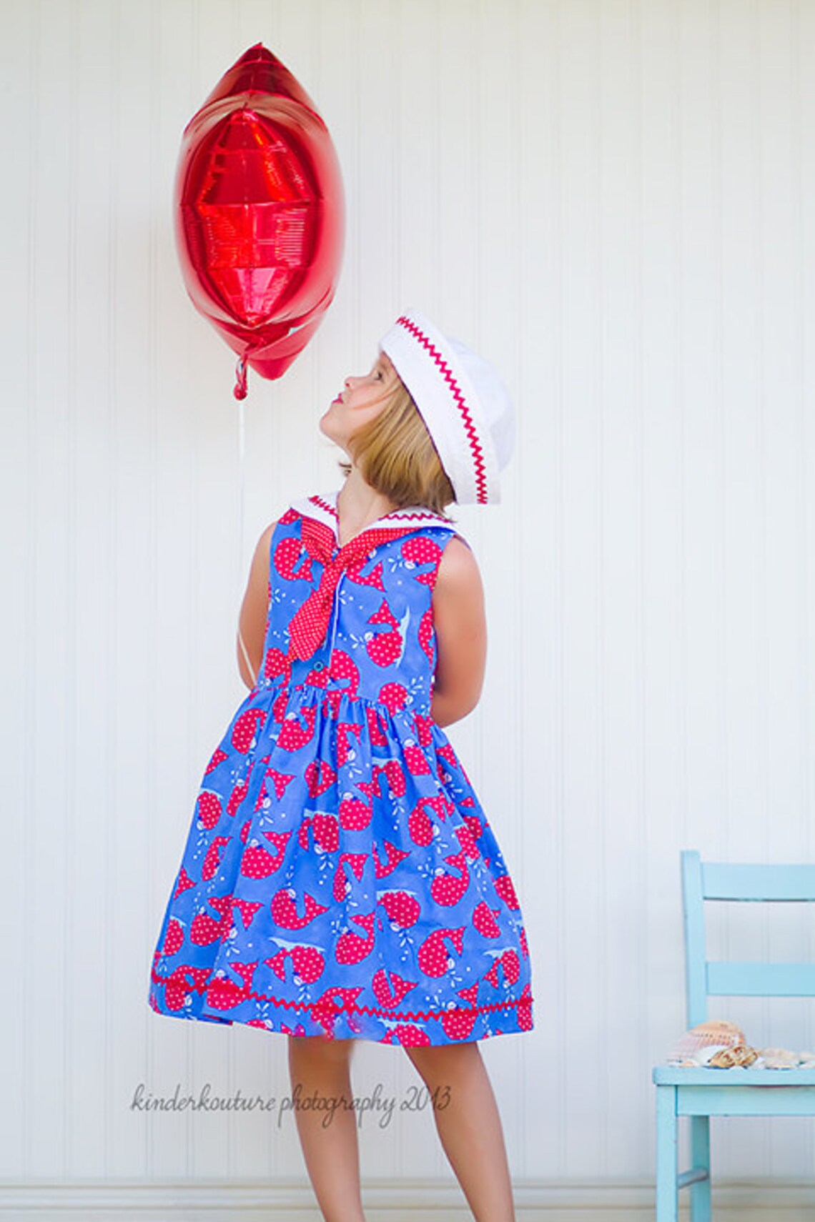 Sailor Dress Pattern - PDF Sewing Pattern - Girls Sailor Collar Dress 2 ...