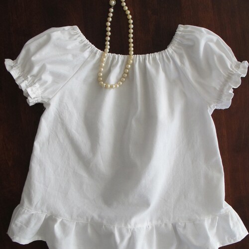 Girl Peasant Top Pattern Long and Short Sleeves Sewing - Etsy