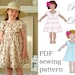 Easy Girls Twirl Dress Pattern - Full Twirly Tiers - Puff Sleeves - 2 ...