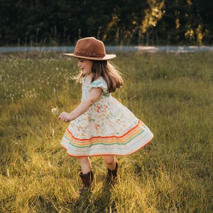 Girls Twirl Dress Sewing Pattern – Tiered Skirt, Puff Sleeves (PDF ...