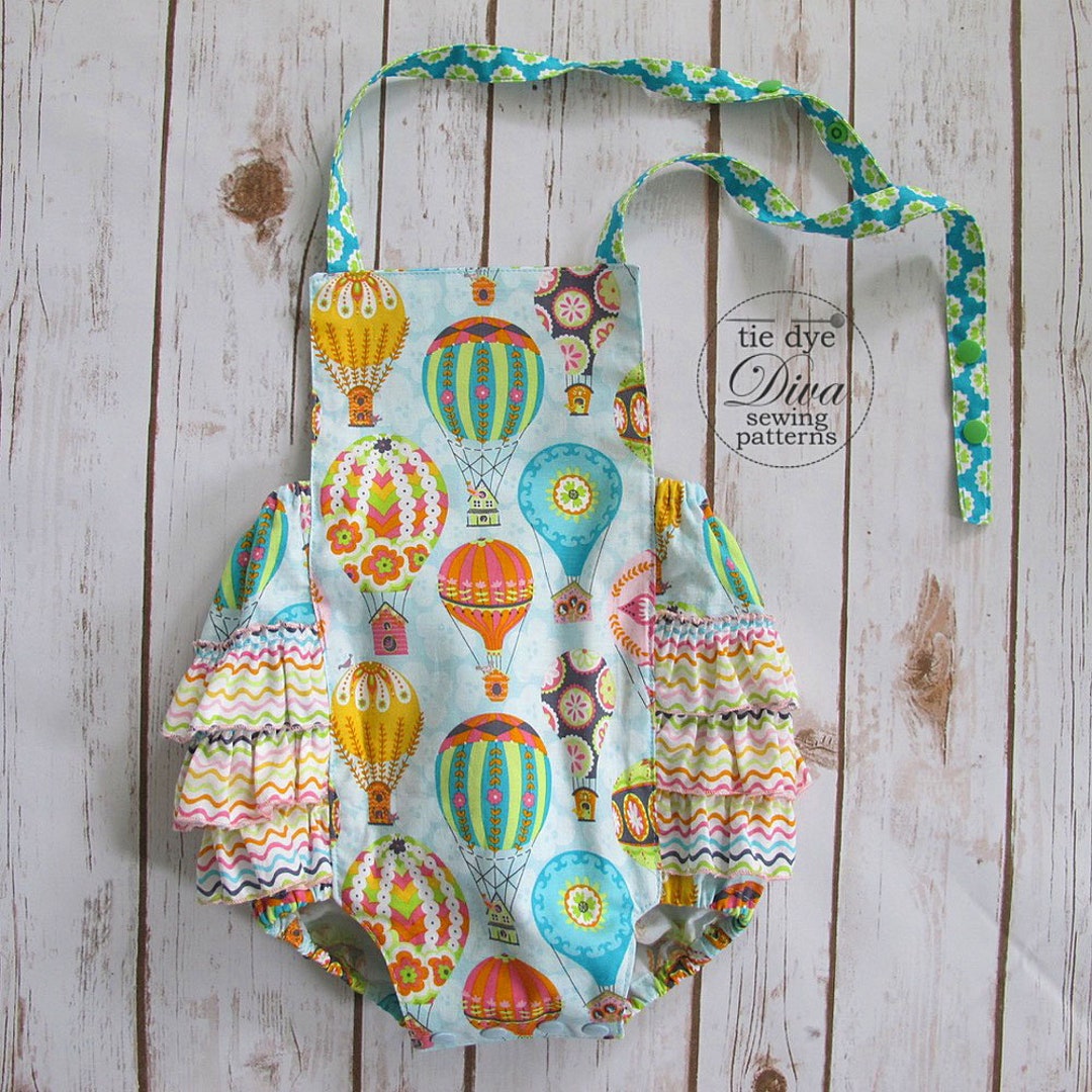 Baby Bubble Romper Sewing Pattern – Infant Sunsuit (newborn to 24 ...
