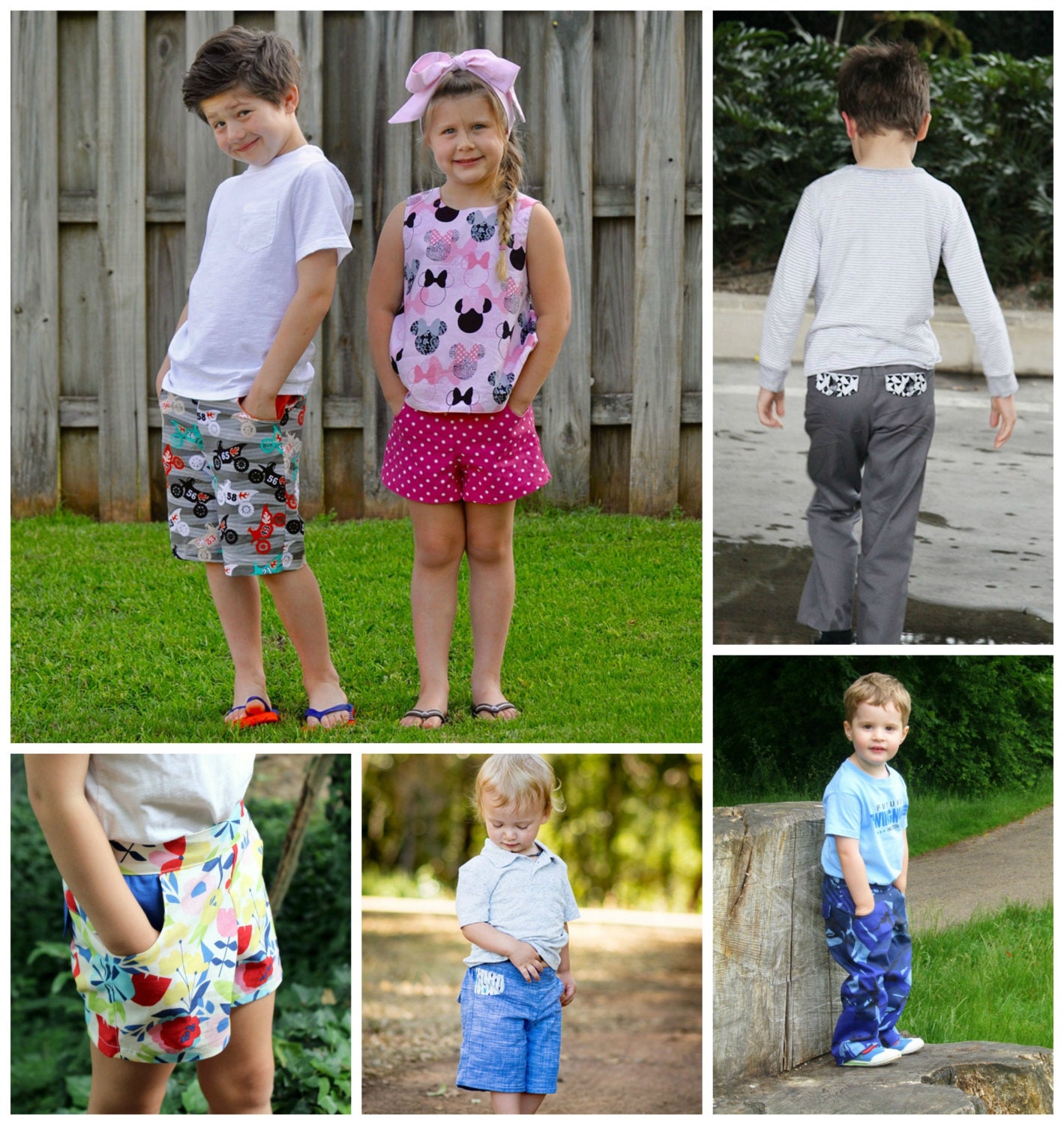 Kids Pants Pattern PDF With Pockets Boys and Girls Sewing | Etsy UK