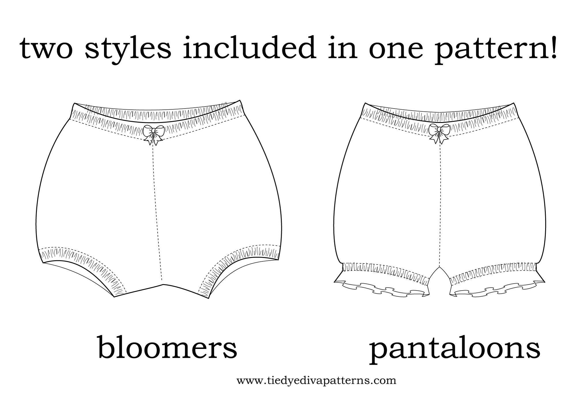 Bloomers Pattern Girls 0 Months to 10 Years Two Classic | Etsy