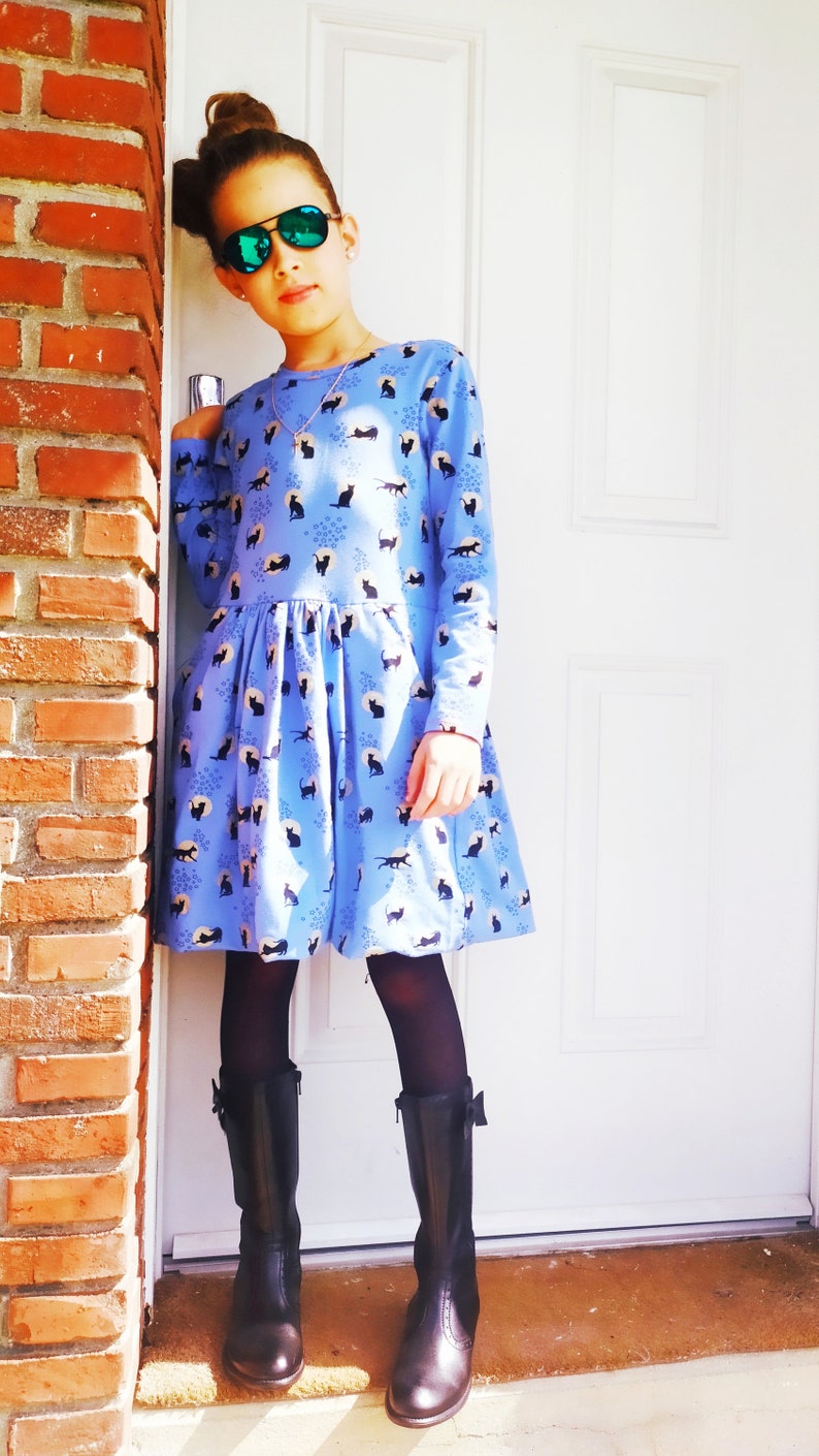 Girls Dress Pattern for Knit Fabric - POCKETS PDF Download Includes ...