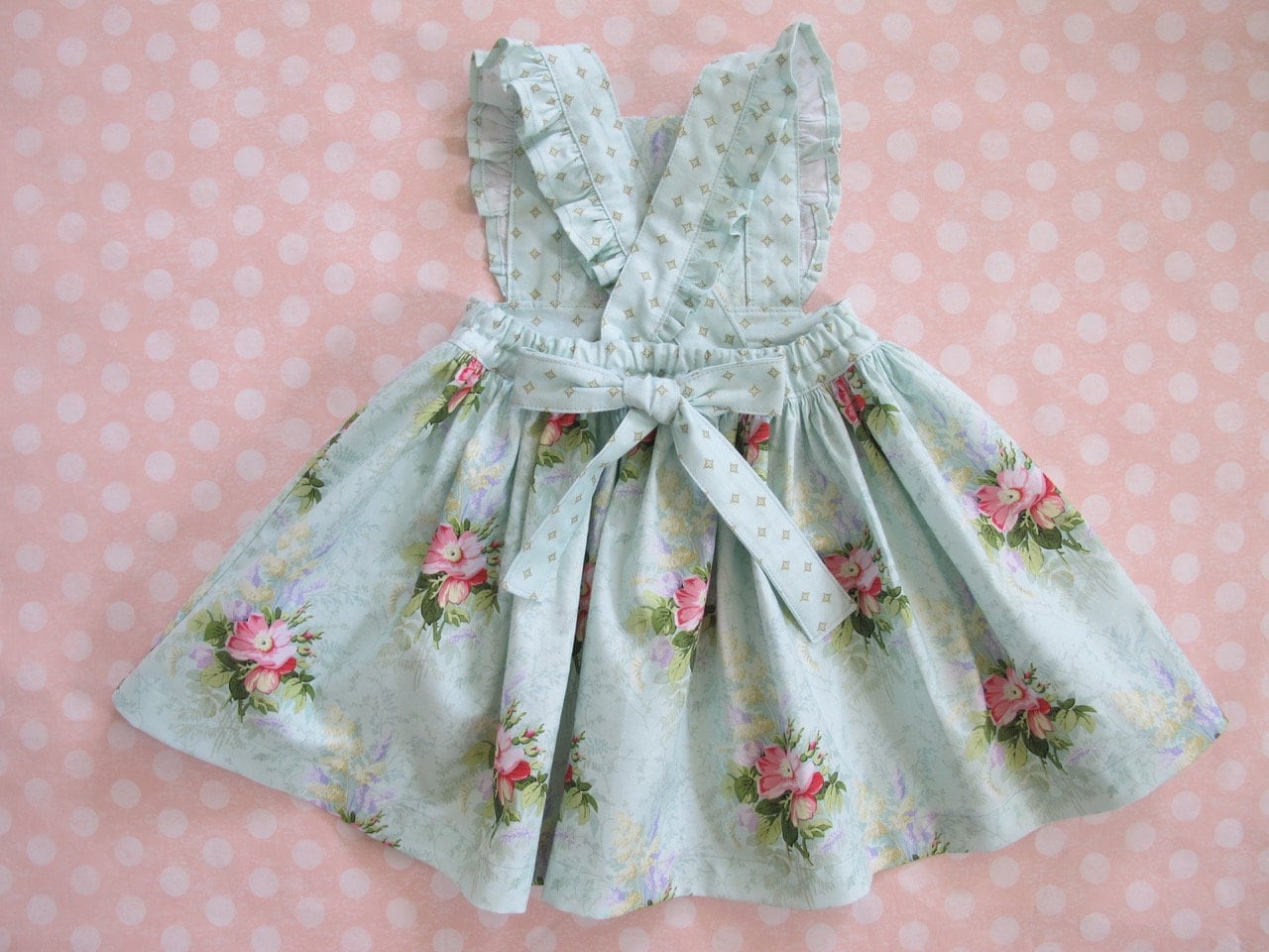 Pinafore Dress Pattern With Vintage Style Flutter Sleeves - Etsy