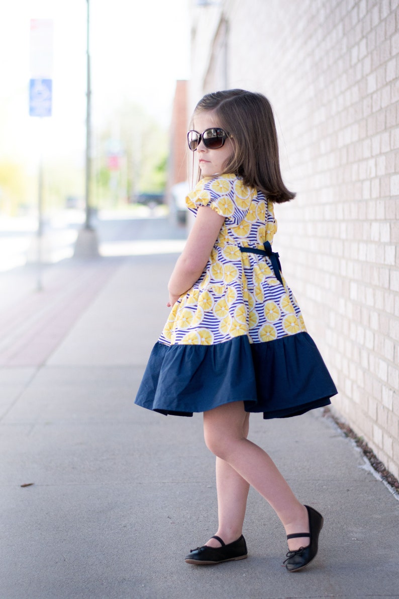 Easy Girls Twirl Dress Pattern - Full Twirly Tiers - Puff Sleeves - 2 ...
