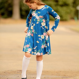 Girls Knit Fabric Dress Pattern Printable PDF Includes Projector File ...