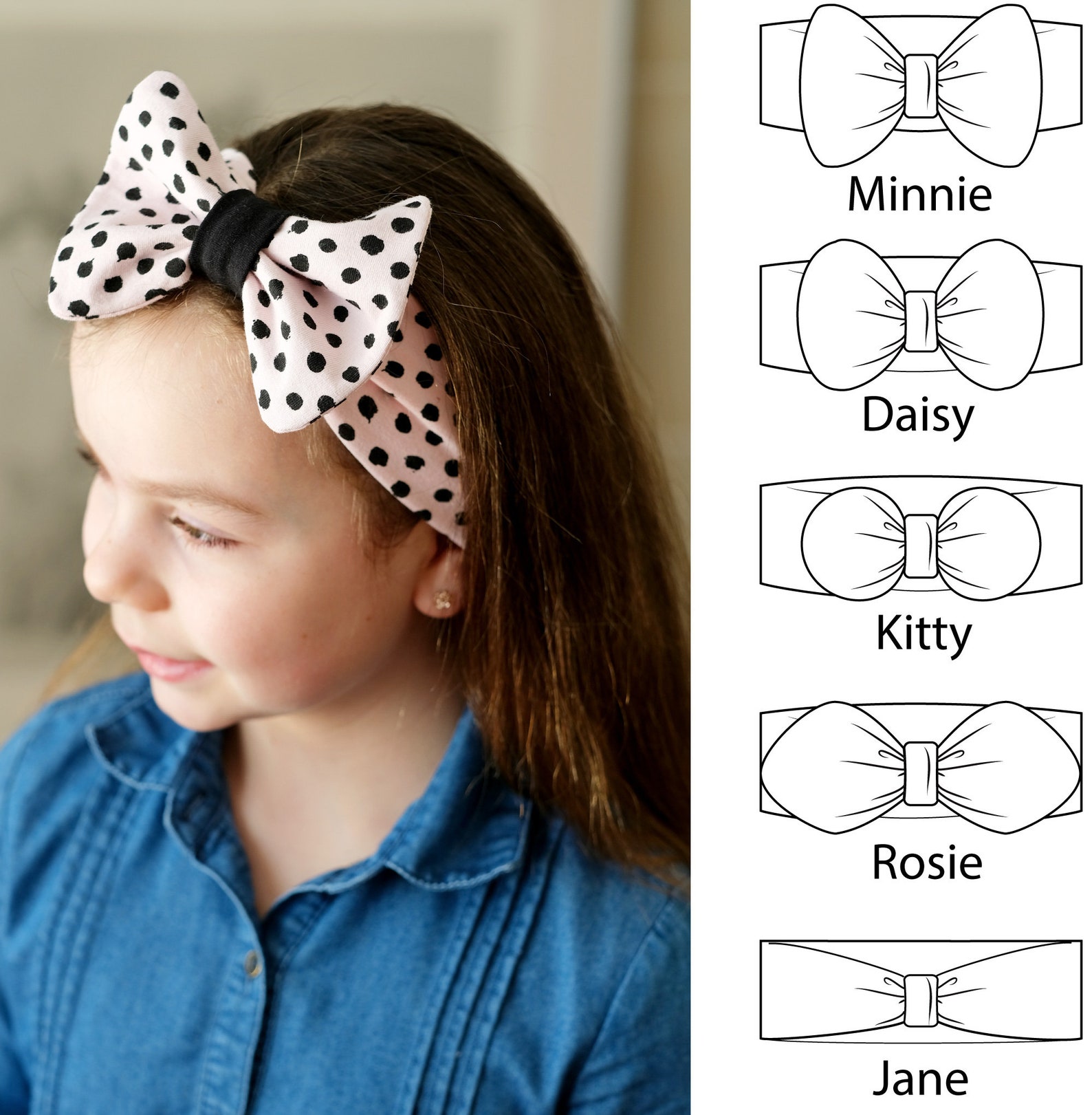 The Ultimate Big Headband Bow Pattern - Preemie Baby to Adult - 5 Bow ...