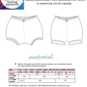 Easy Bloomers and Pantaloons Pattern for Baby, Toddler and Girls - PDF ...