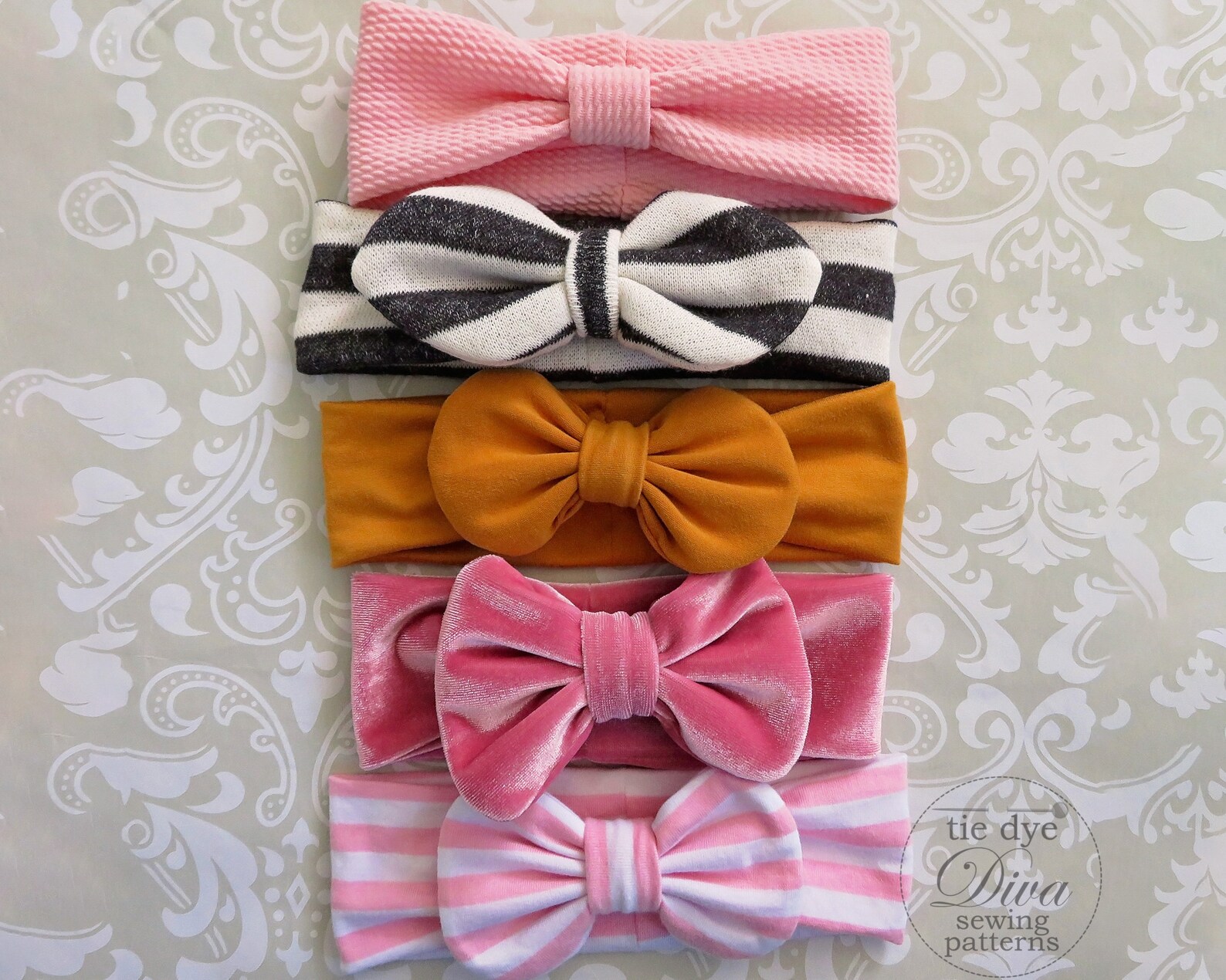 The Ultimate Big Headband Bow Pattern Preemie Baby to Adult 5 Bow ...