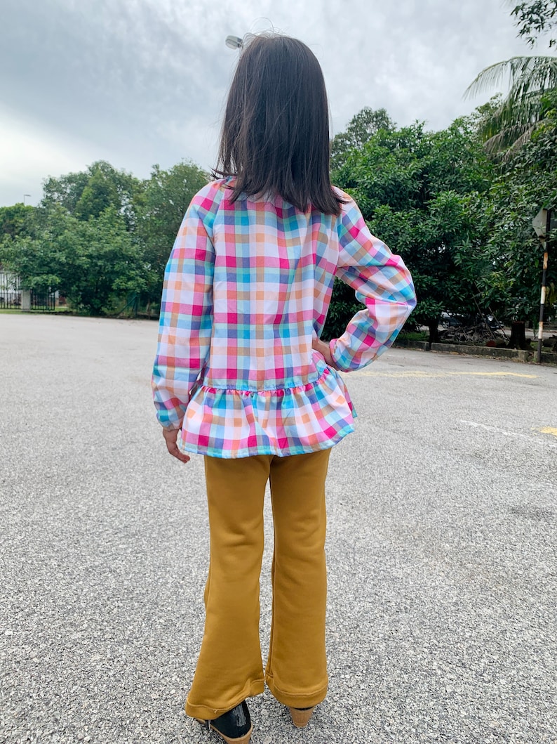 Girl Peasant Top Pattern Long and Short Sleeves Sewing - Etsy