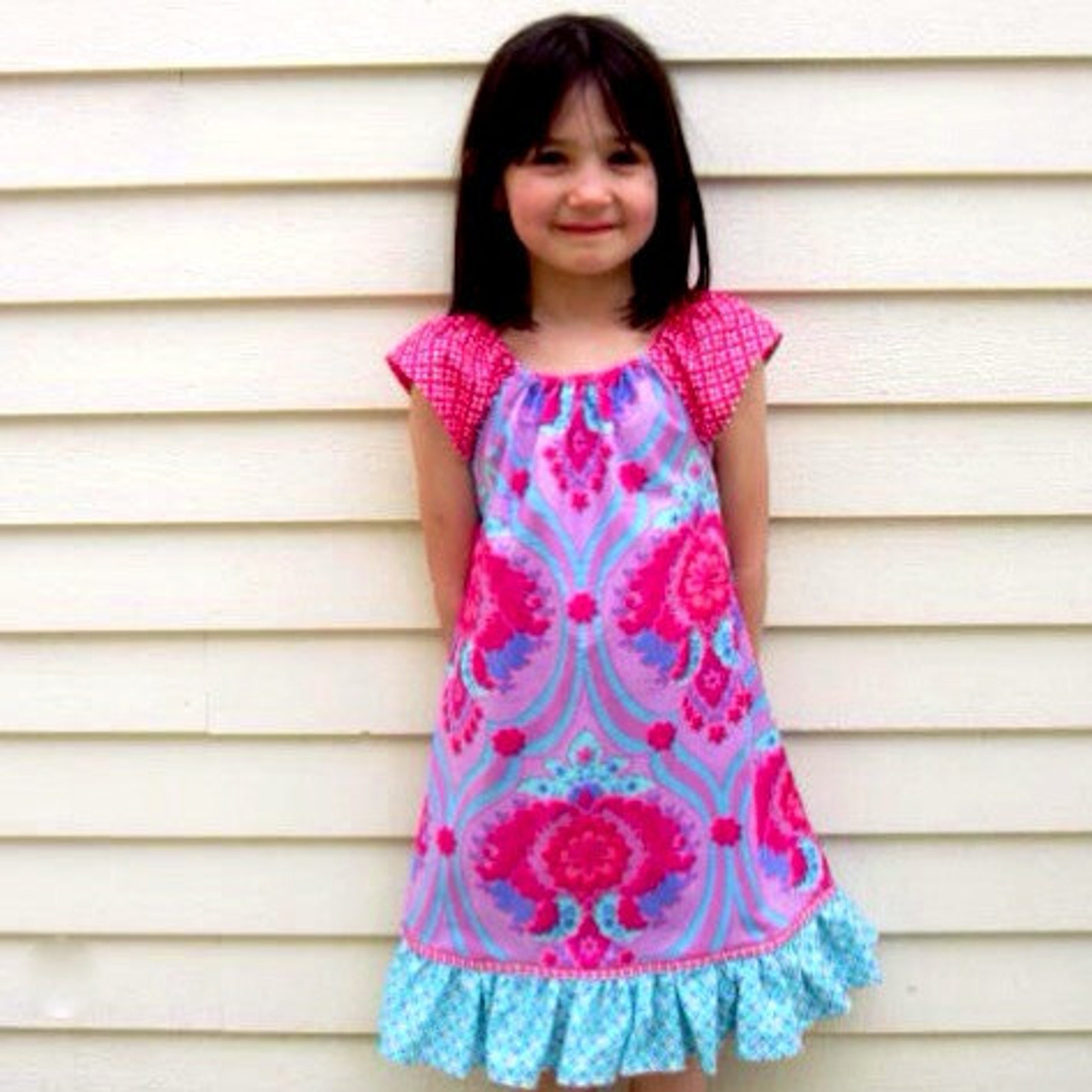 Peasant Dress Pattern for Baby and Girls 1 to 10 Years - 4 Sleeve ...
