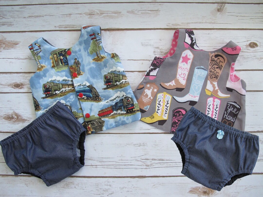 Baby Sewing Patterns Bundle: Diaper Cover and 2 Styles of Tops - Etsy