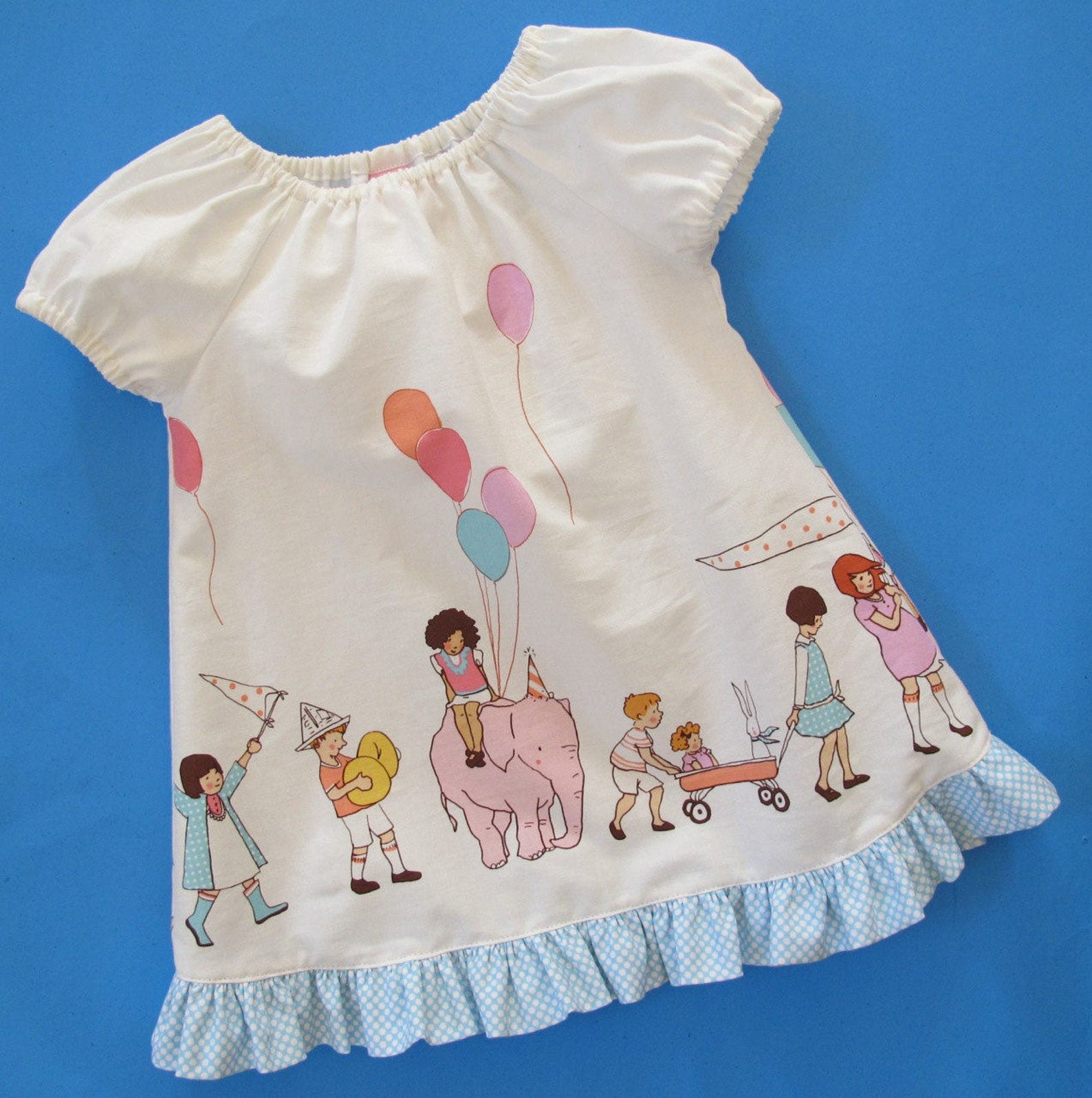 Easy Baby Dress Pattern Baby Peasant Dress Pattern PDF 0 3 6 9 12 18 24 ...