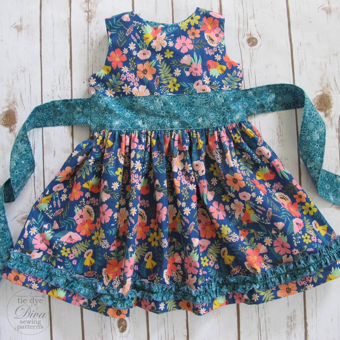 Girls Party Dress Sewing Pattern, Sleeveless Sash Dress (PDF Pattern ...