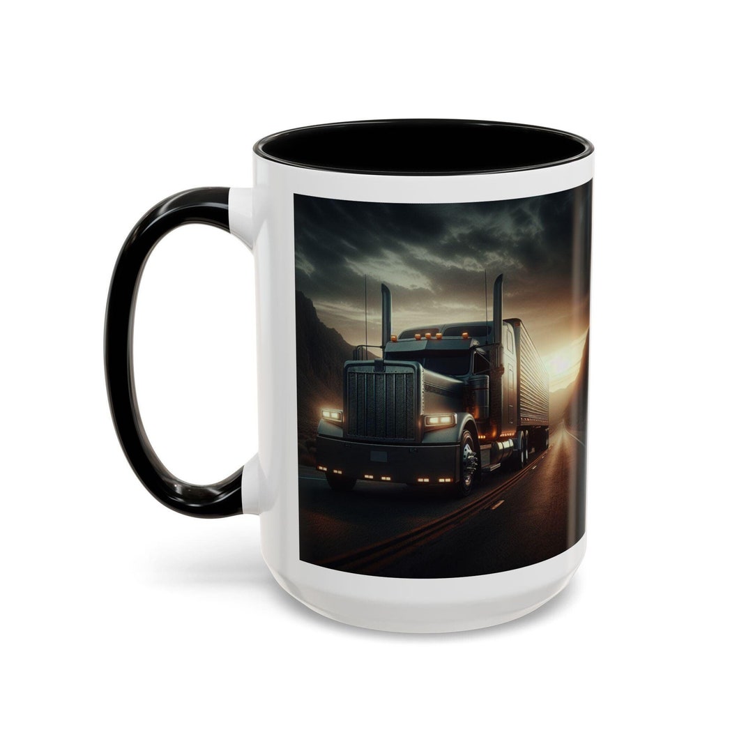 Mug, Semi Truck Coffee Cup, Big Rig Driver Gift, Transporter Mug ...
