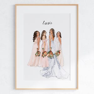 Watercolor Paintings,wedding Portrait,hand Drawn Illustration,1st ...