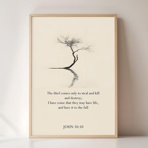 John 10 10 Bible Verse Wall Art, Modern Christian Art, Christian Gifts ...