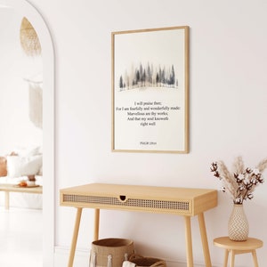 Psalm 139 14 Modern Christian Art, Christian Gifts, Christian Wall Art ...